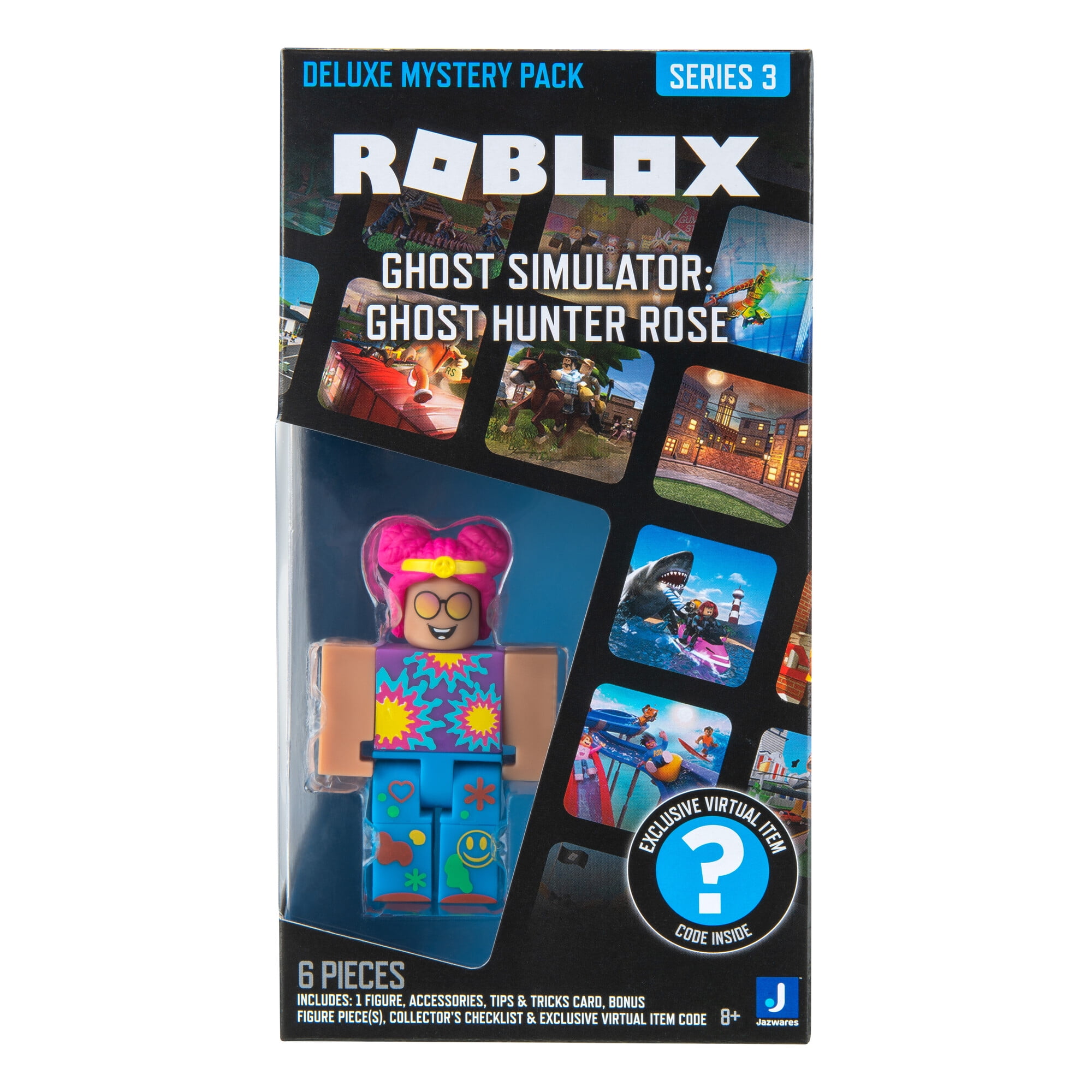 Roblox Plastic Deluxe Mystery Pack, Ghost Hunter Rose, Action Figures ...