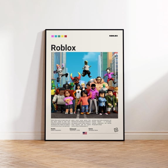 Roblox Poster, Video Game Poster, Roblox Fan Gift, Minimalist Game ...