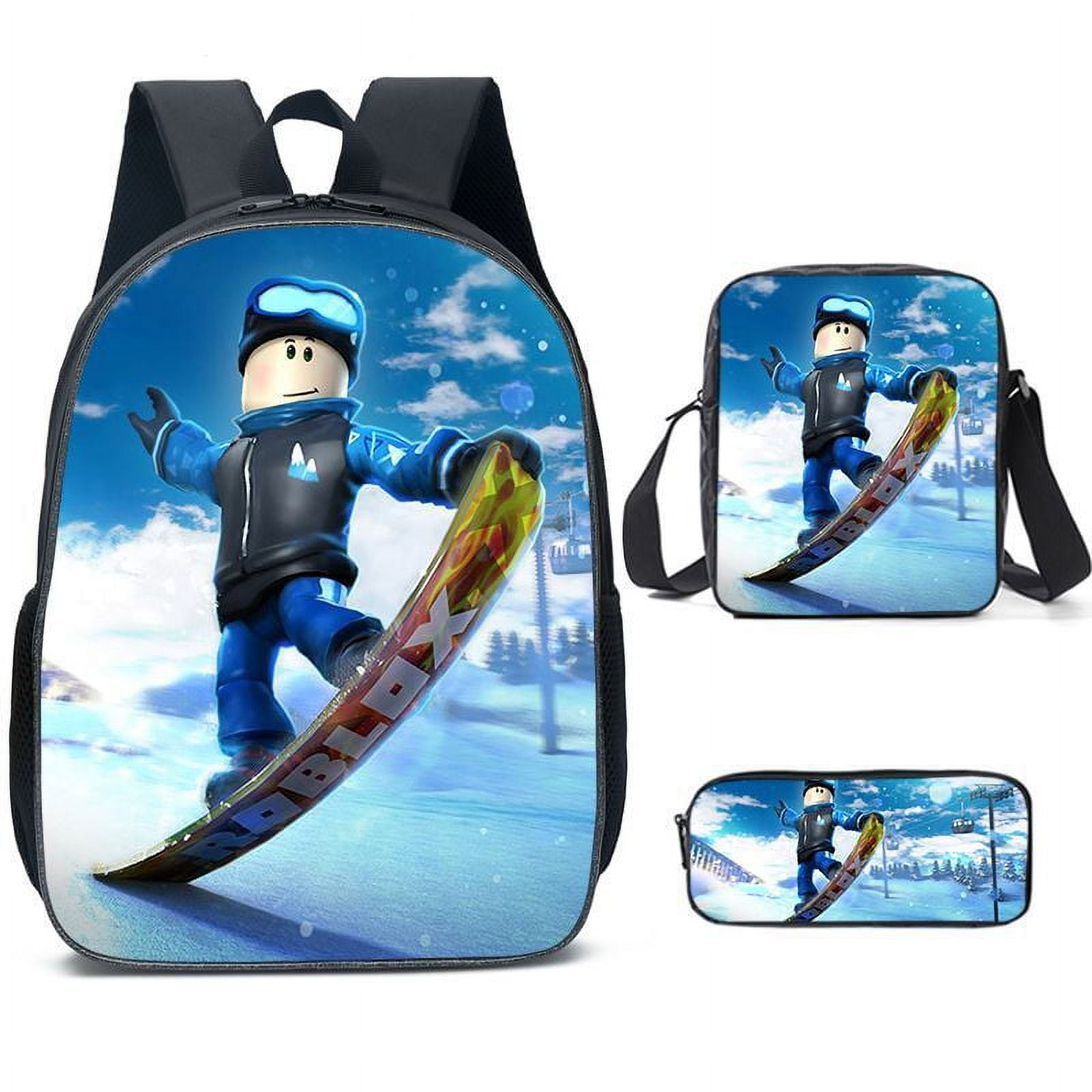 Roblox School Bag Student Backpack fashion Trendy Backpack Three-piece ...