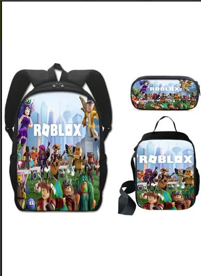 Roblox School Bag Student Backpack fashion Trendy Backpack Three-piece ...