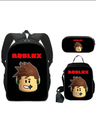 Roblox School Bag Student Backpack fashion Trendy Backpack Three-piece ...