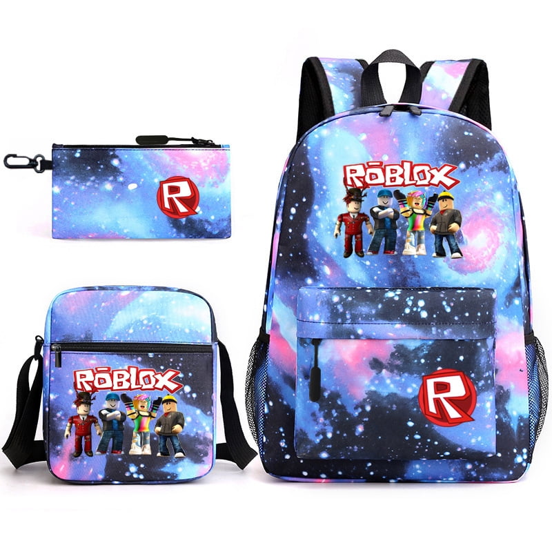 Roblox Starry Sky Backpack Large Capacity Student School Bag Three ...