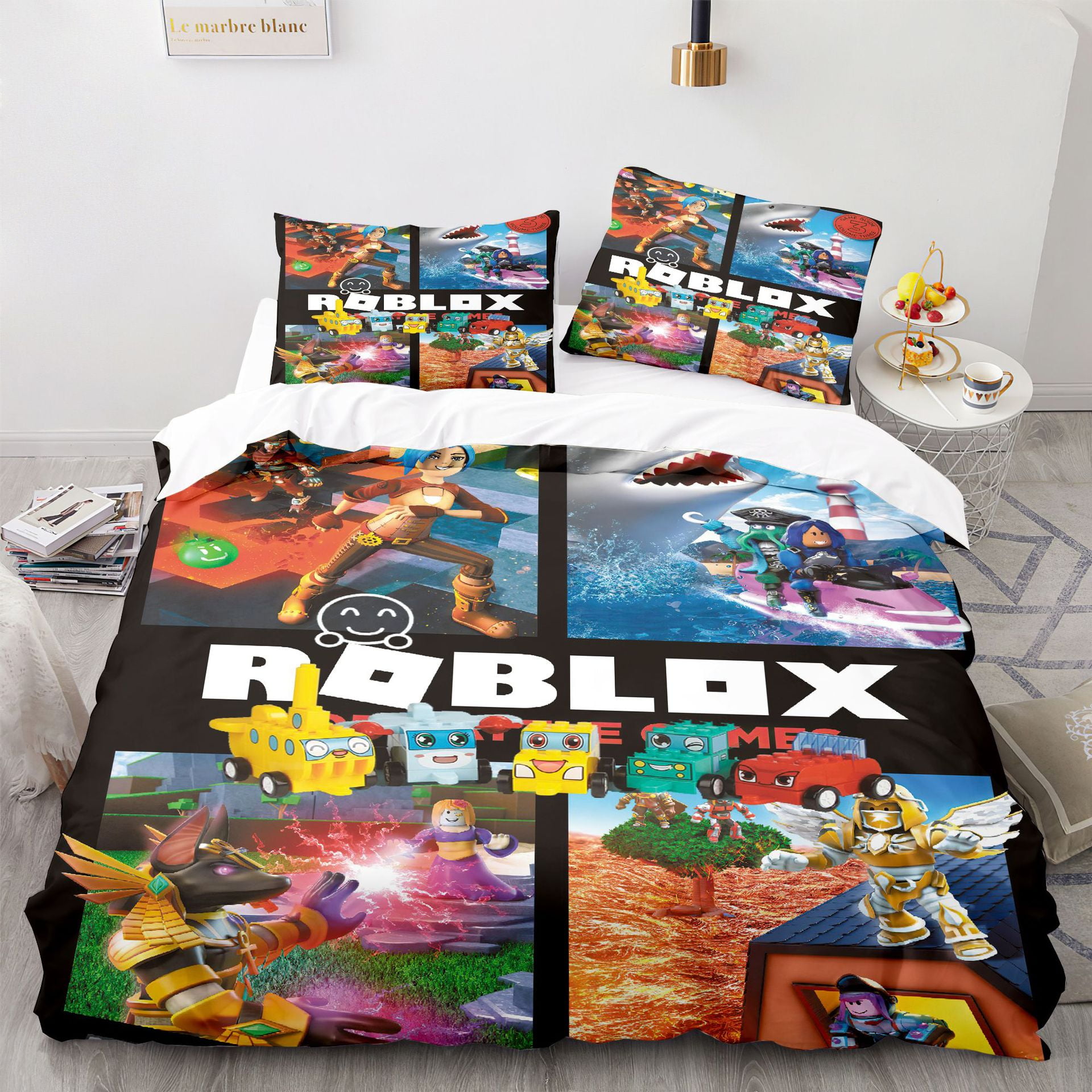 Roblox Superfiber Bed 3-piece 3D Printed Duvet Cover With Pillowcase ...