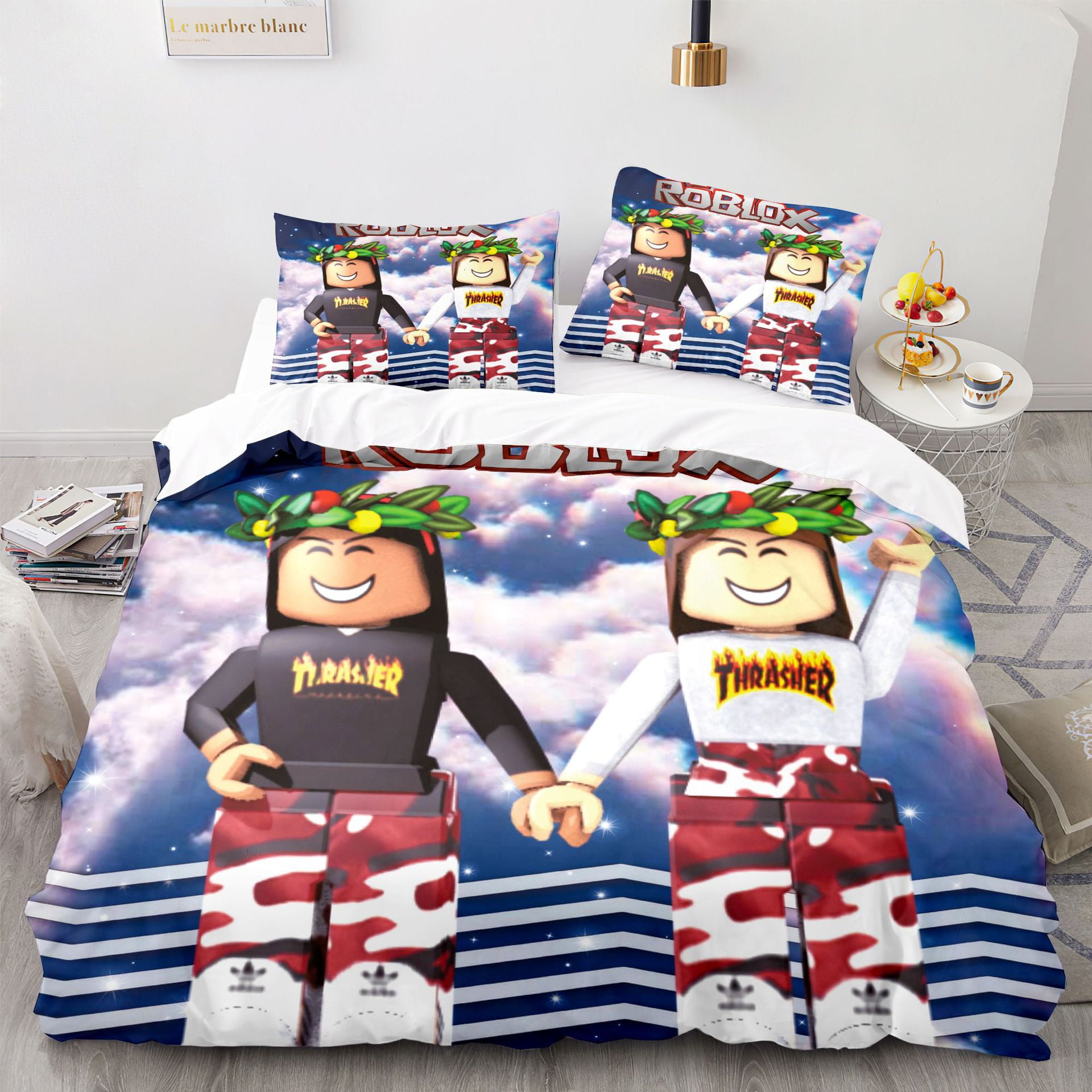 Roblox Superfiber Bed 3-piece 3D Printed Duvet Cover With Pillowcase ...
