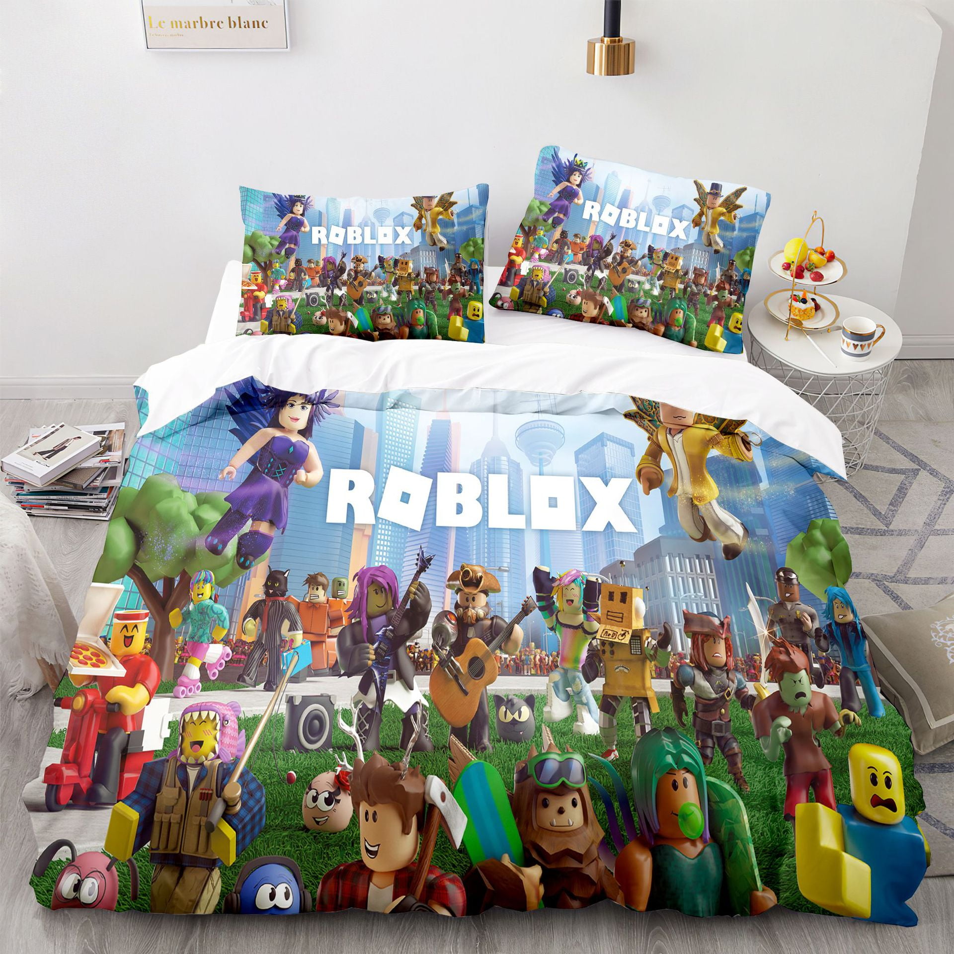 Roblox Superfiber Bed 3-piece 3D Printed Duvet Cover With Pillowcase ...