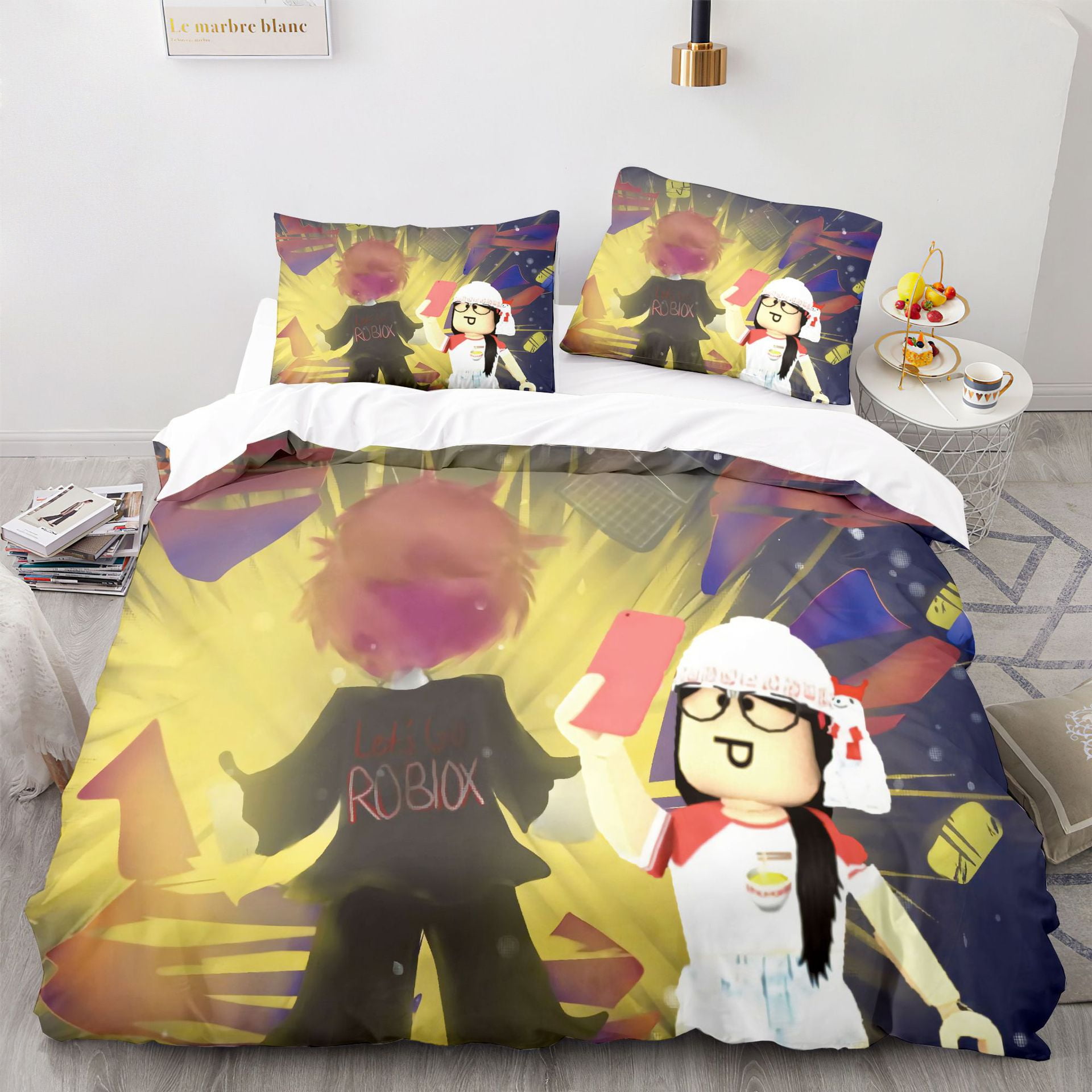 Roblox Superfiber Bed 3-piece 3D Printed Duvet Cover With Pillowcase ...