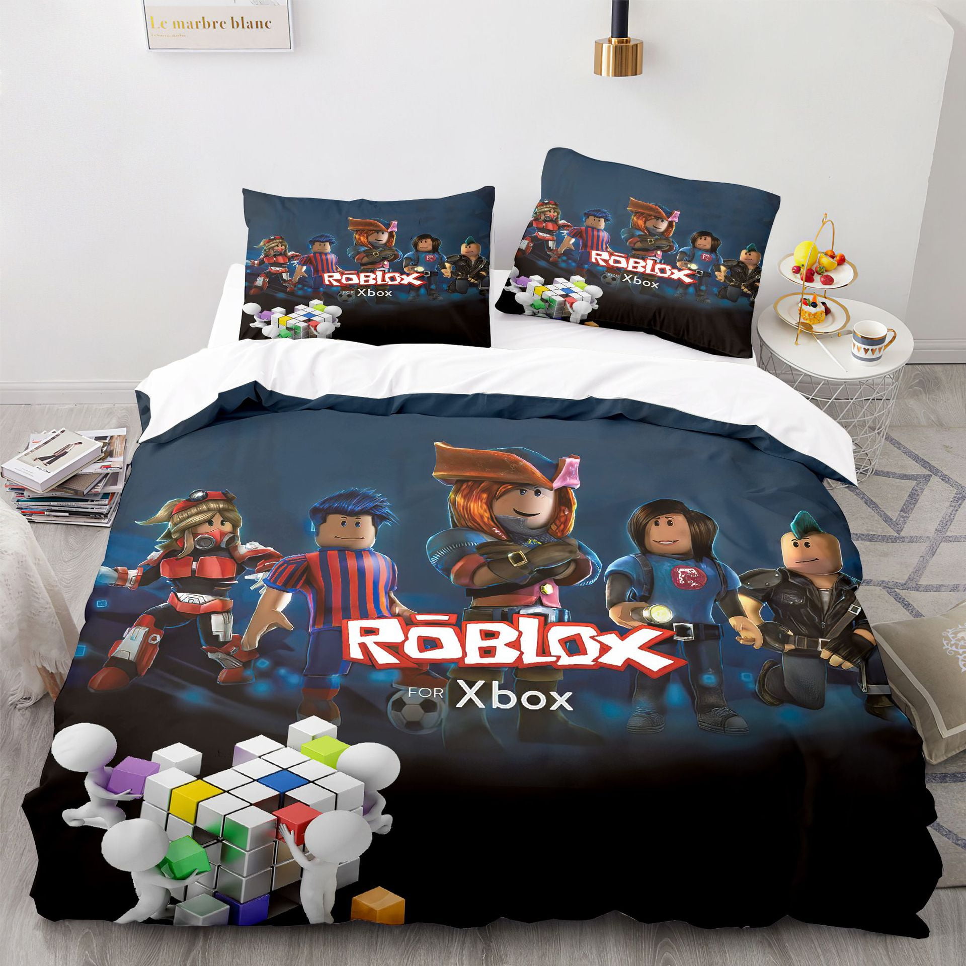 Roblox Superfiber Bed 3-piece 3D Printed Duvet Cover With Pillowcase ...