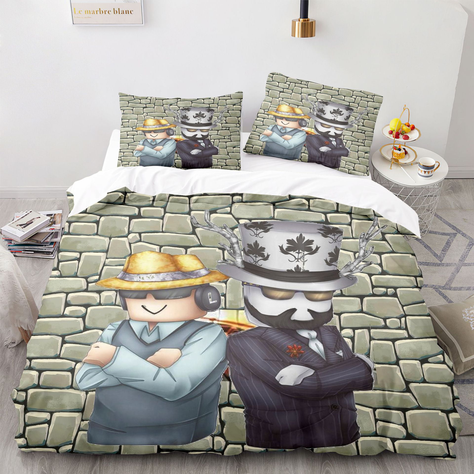 Roblox Superfiber Bed 3-piece 3D Printed Duvet Cover With Pillowcase ...