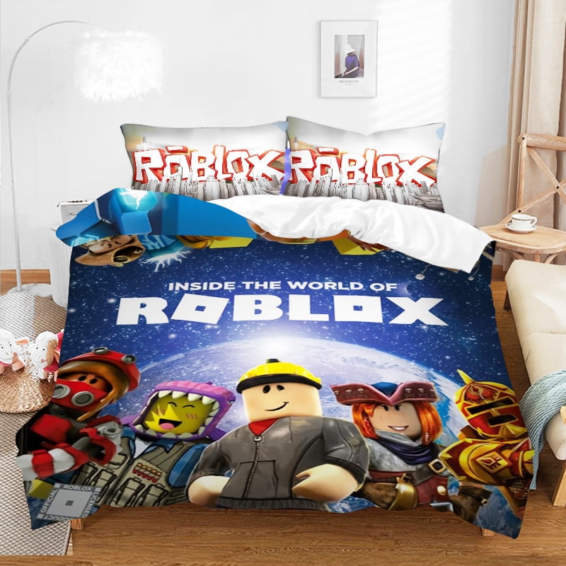 Roblox Three-piece Bedding, Quilt Cover Suit, Cartoon Printing, Boys ...
