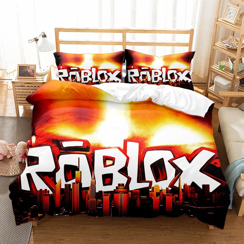 Roblox Three-piece Bedding, Quilt Cover Suit, Cartoon Printing, Boys ...