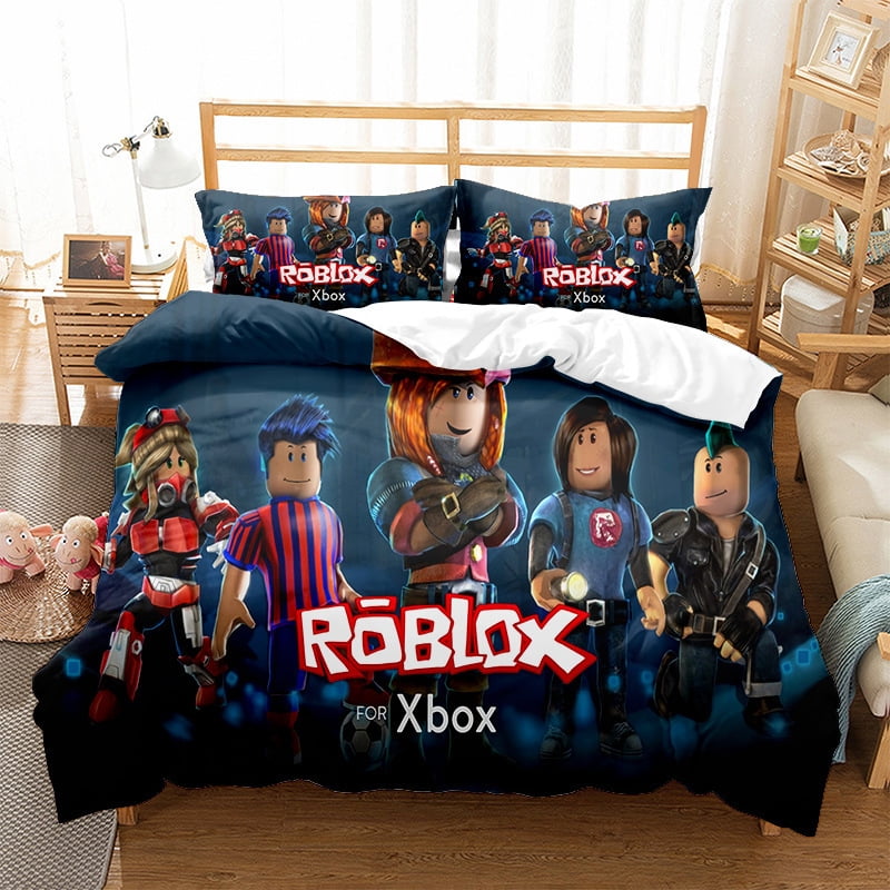 Roblox Three-piece Bedding, Quilt Cover Suit, Cartoon Printing, Boys ...