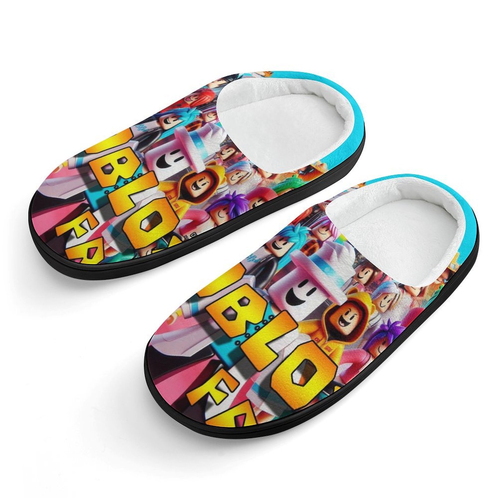 Roblox children's cotton slippers, comfortable indoor home shoes, a ...