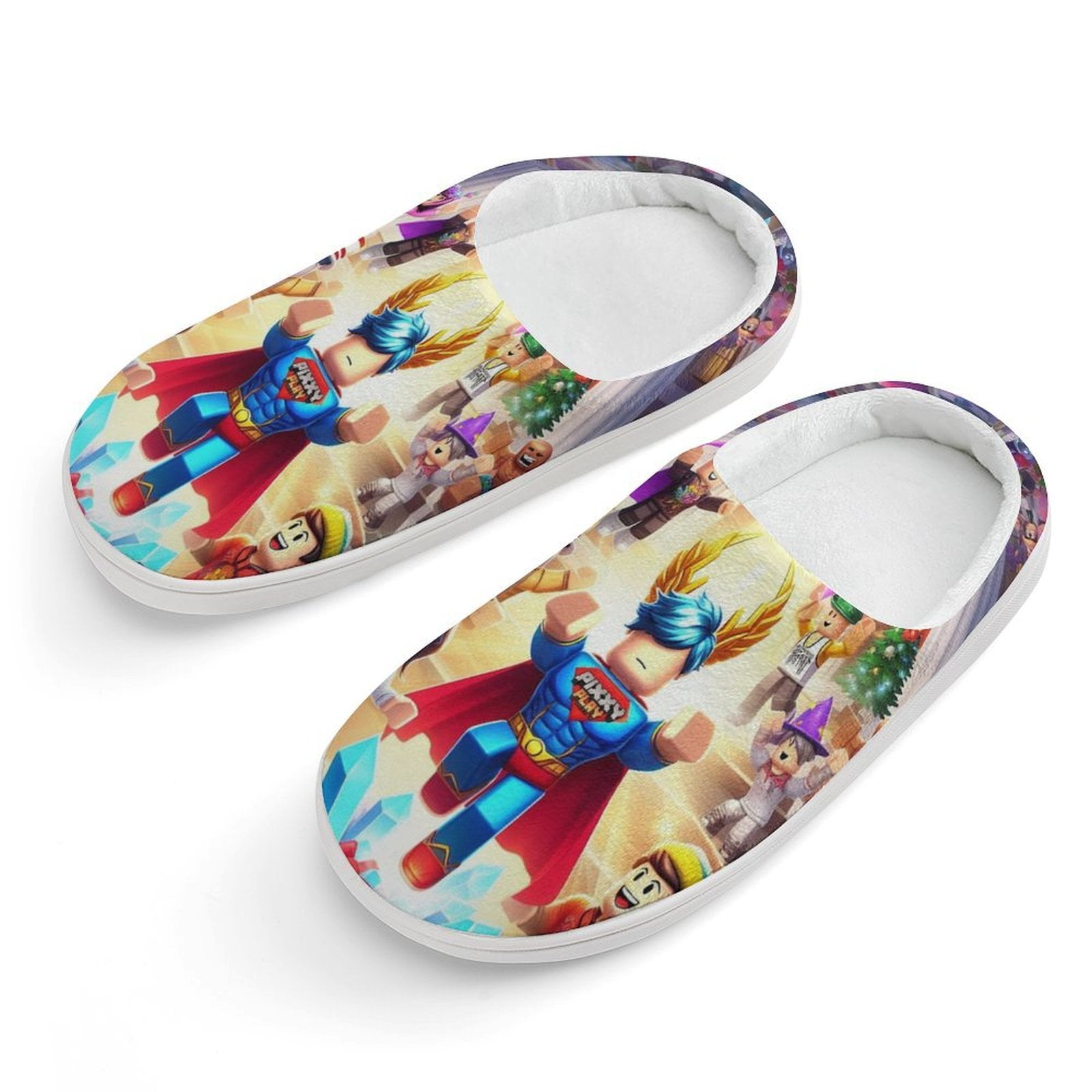 Roblox children's cotton slippers, comfortable indoor home shoes, a ...