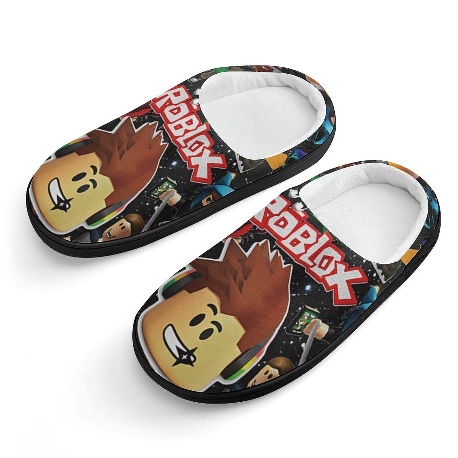 Roblox children's cotton slippers, comfortable indoor home shoes, a ...