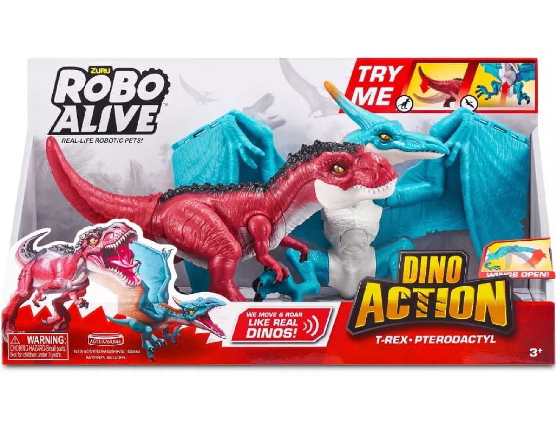 Robo Alive Dinosaur Toys: T-Rex & Pterodactyl Robotic Action Figure 2 ...