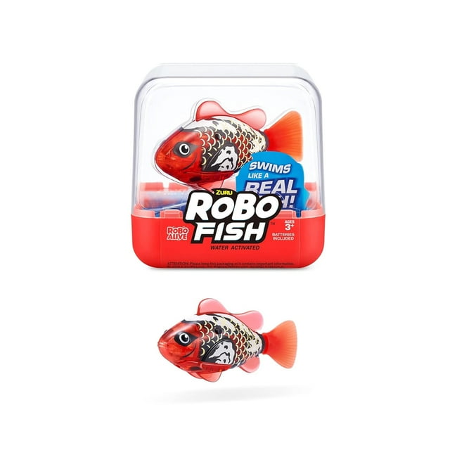 Robo Alive Electronic Interactive Fish Red And Black by ZURU - Walmart.com