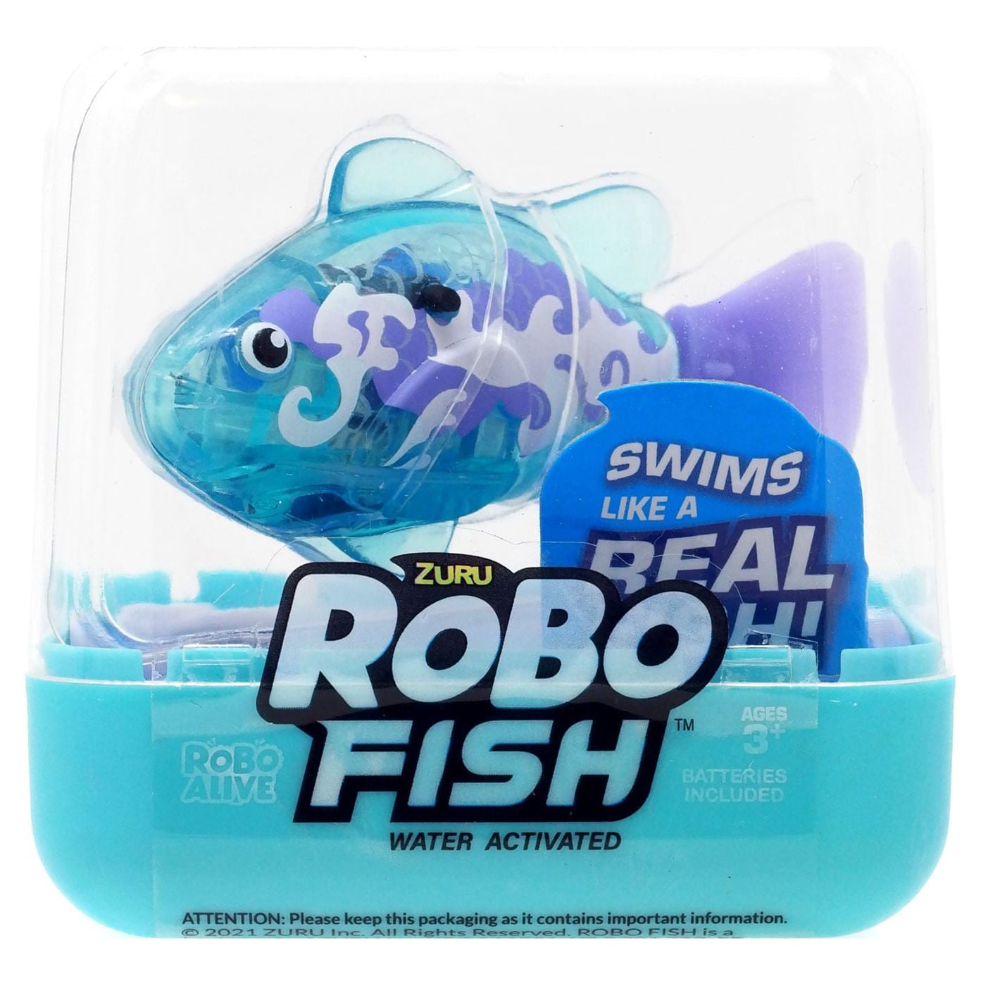 Robo Alive Little Fish Teal Robotic Pet Figure (Version 2) - Walmart.com