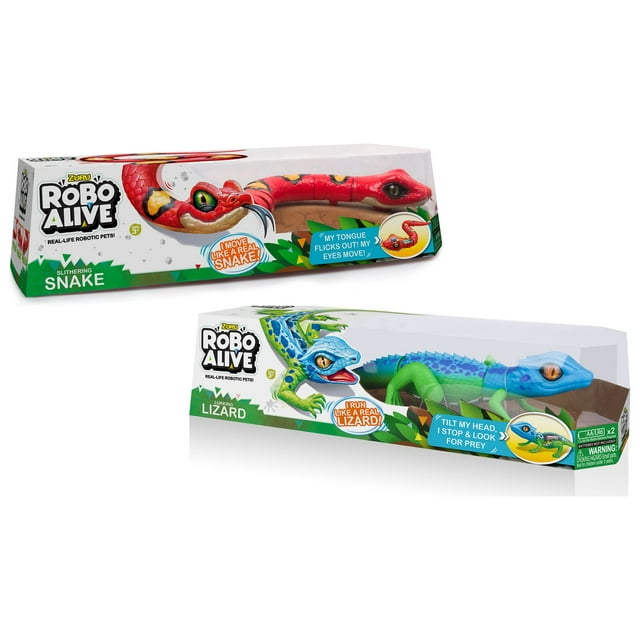 Robo Alive Lurking Lizard or Slithering Snake Battery-Powered Robotic ...