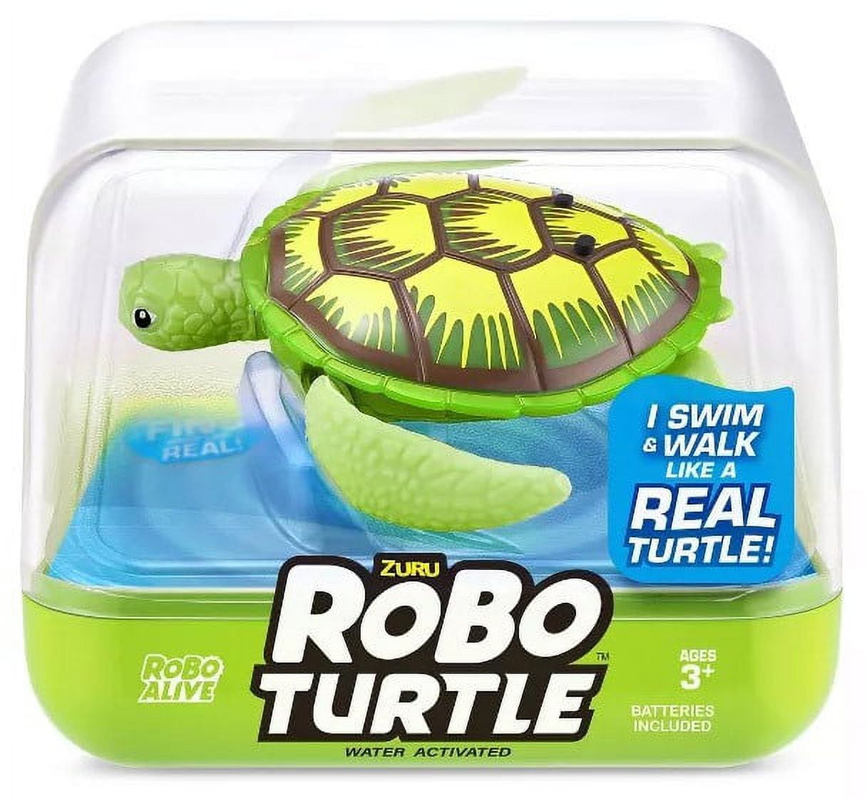 Robo Alive Robo Turtle Green Robotic Turtle Figure Electronic Pet ...