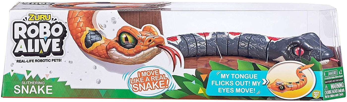 Robo Alive Slithering Snake Robotic Pet Figure (Black) - Walmart.com