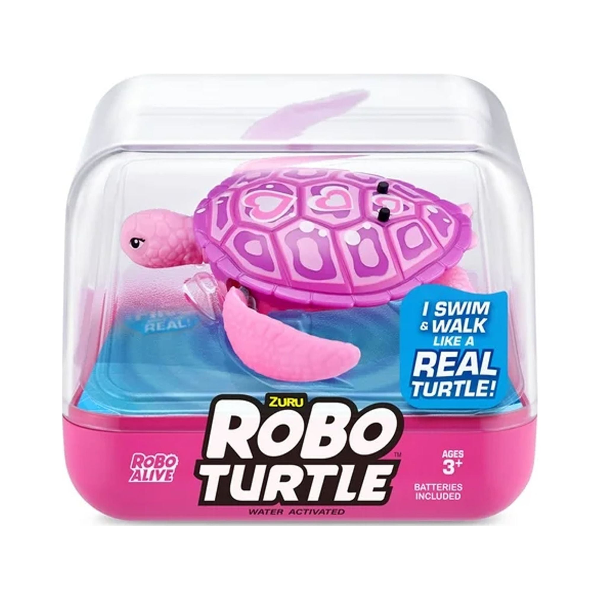 Robo Alive Turtle Pink by Zuru Ages 3 and up Robotic Pet - Walmart.com