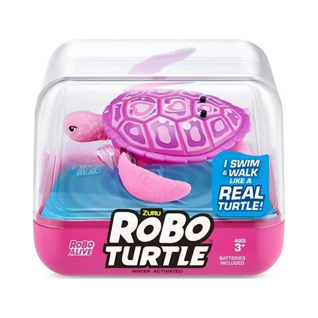 Robo Alive Turtle Pink by Zuru Ages 3 and up Robotic Pet - Walmart.com