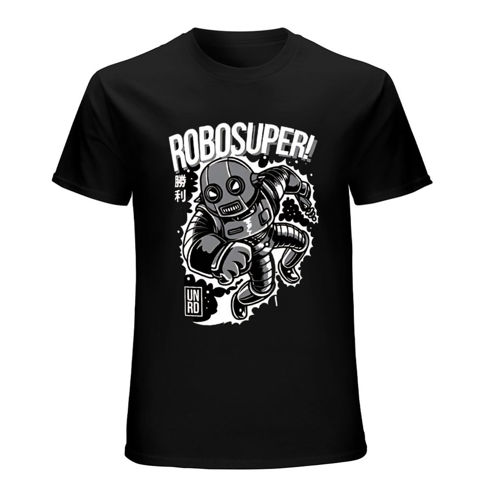 Robo Super Black and White Men's T-Shirt - Embody Futuristic Coolness ...