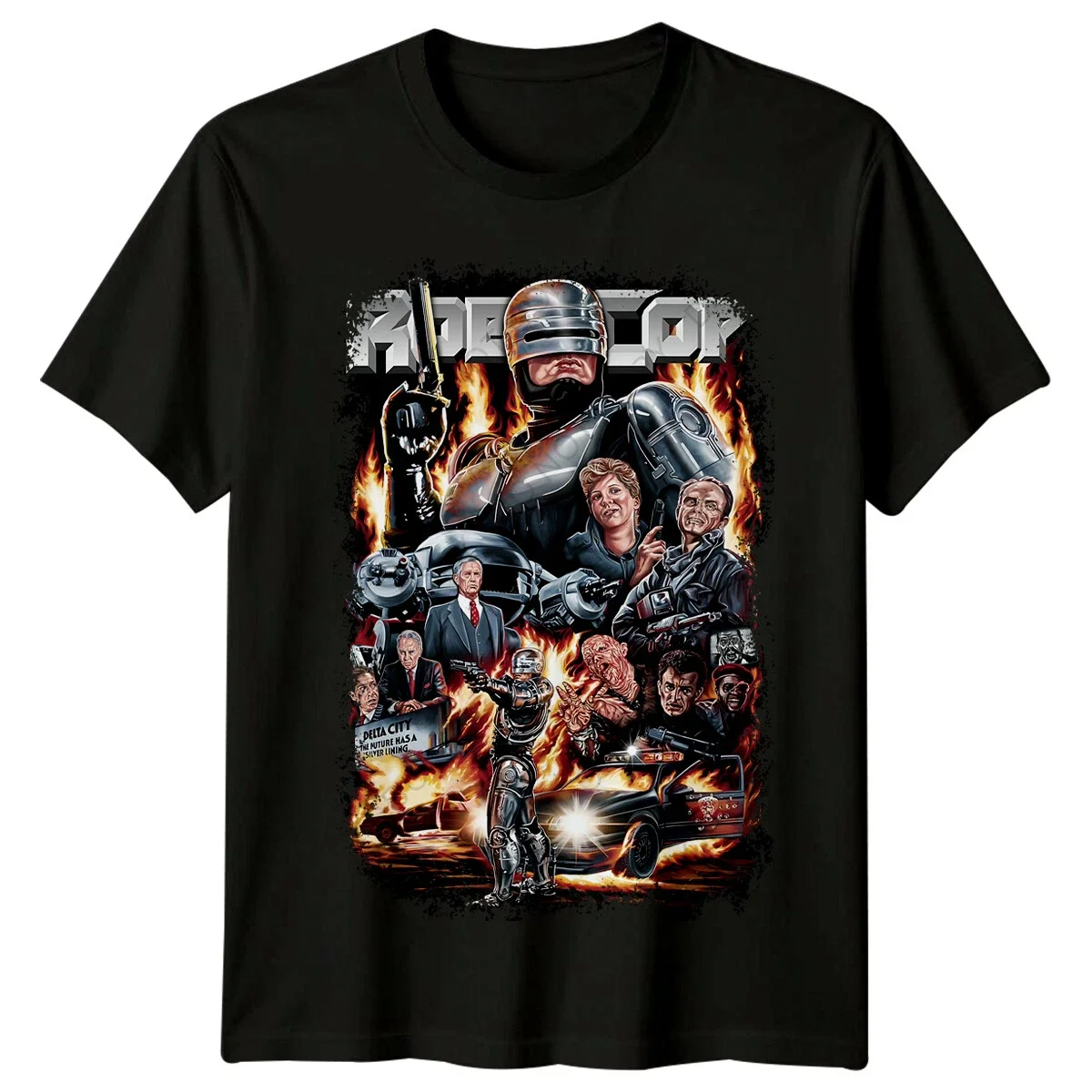 RoboCop (1987) Movie Poster Inspired T-Shirt ,Black Color,Size L ...