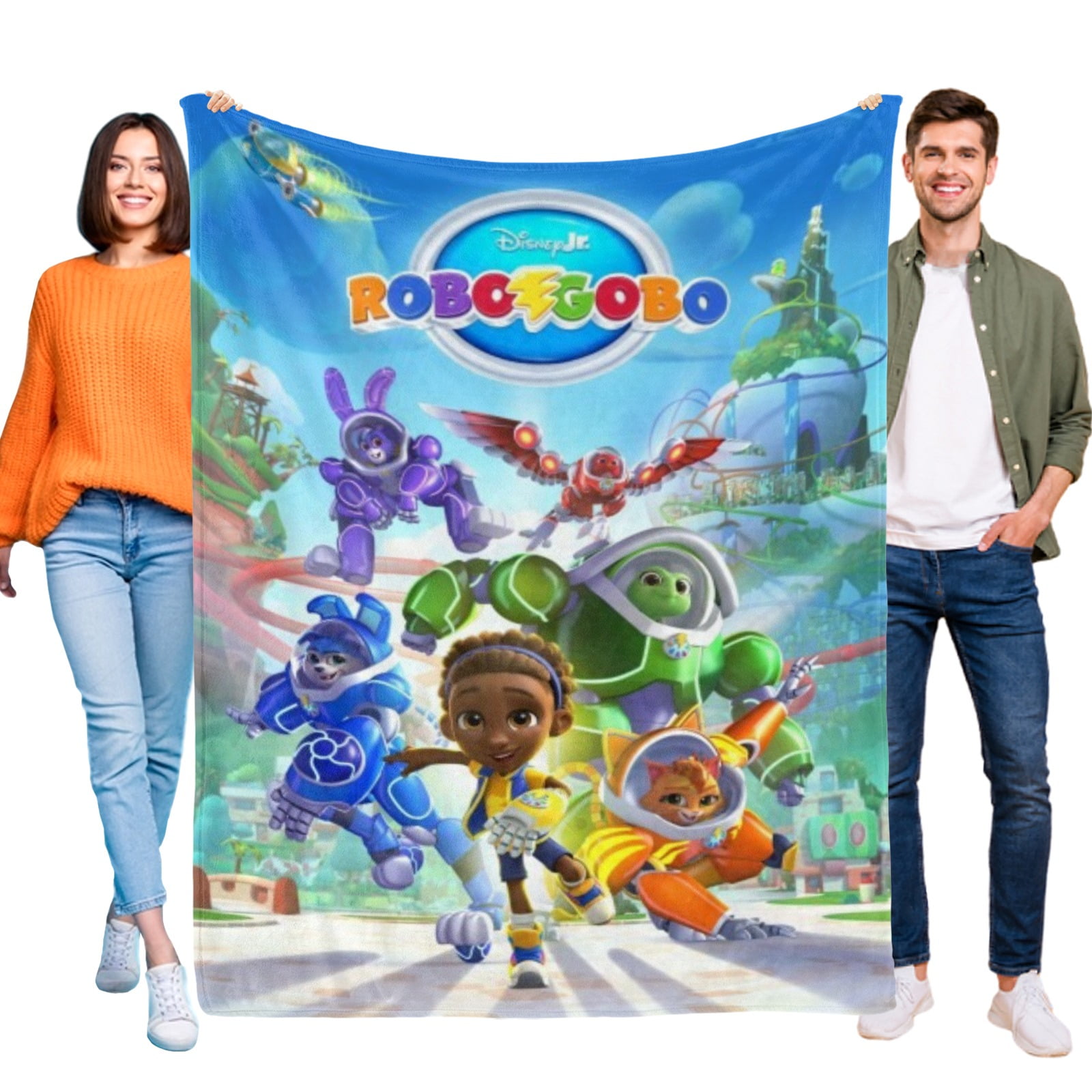 RoboGobo-Anti-Pilling Flannel Blanket Soft Lightweight Plush Fuzzy Cozy ...