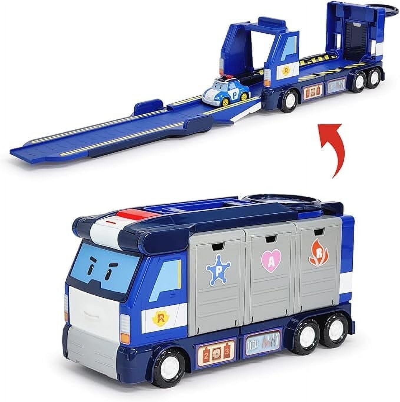 Robocar POLI Headquarters 3-in-1 Transforming Police Trailer, Kids Toys ...