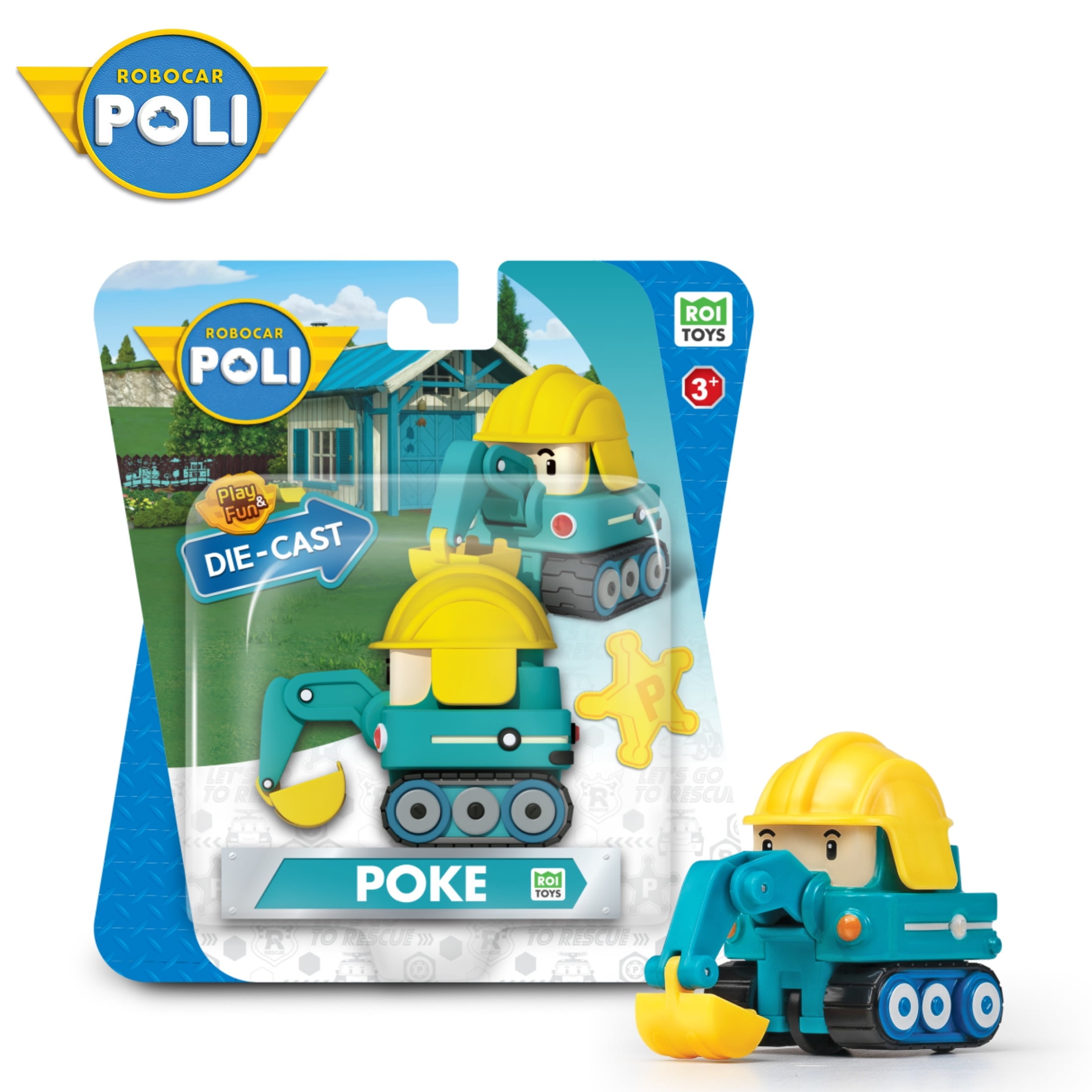 Robocar Poli, Poke DIE-CAST Metal Toy Cars, Excavator Construction ...
