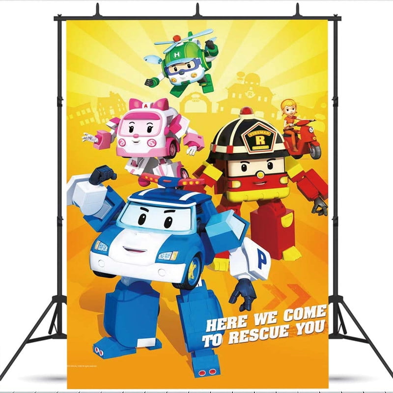 Robocar of Poli Party Supplies Taspestry Poster Banner Backdrop ...