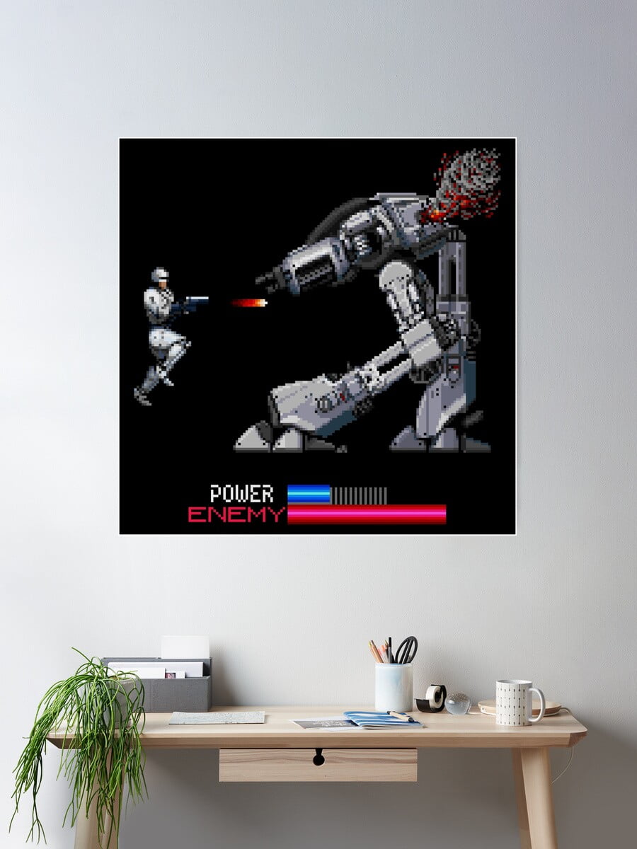 Robocop Vs Ed209 Pixelart Arcade Retro 80S Videogame Eighties Classic Murphy Poster Wall Art ...