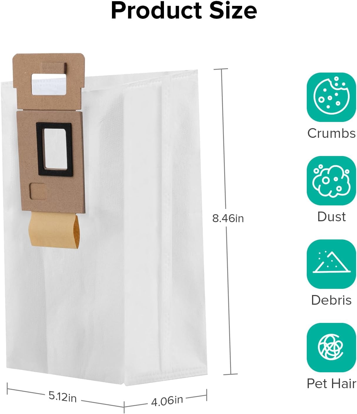 Roborock 12 Packs Disposable Dust Bags for S7+ and S7 MaxV Plus Robot ...