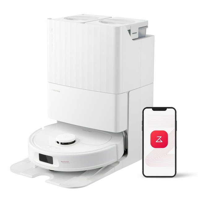 Roborock Qrevo S Robot Vacuum and Mop, Self Washing, Self Drying, Self Emptying (White ...