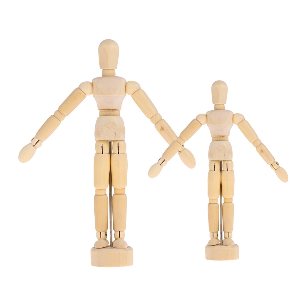 Robot 2 Pcs Imaginative Play Decoration for Home Wood Craft Robots ...