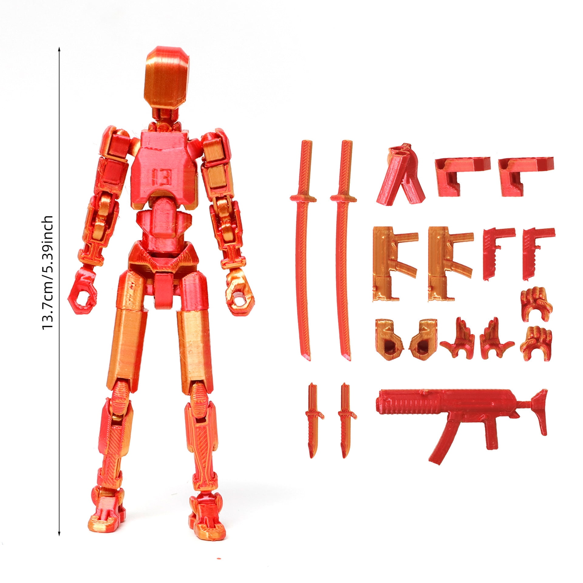 Robot Action Figure 3D Printed With Full Articulation For Stop Motion ...