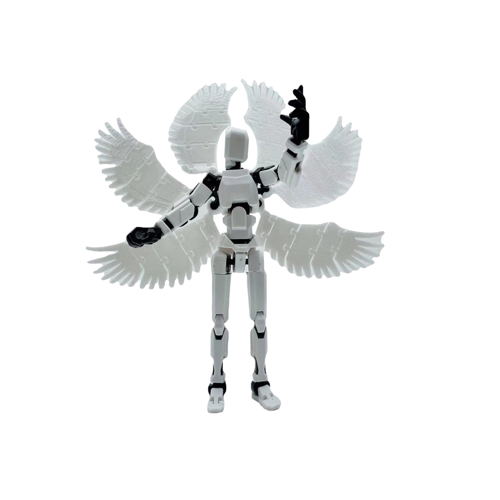 Robot Action Figure with Angle Wing Accessories Movable Joints 3D ...