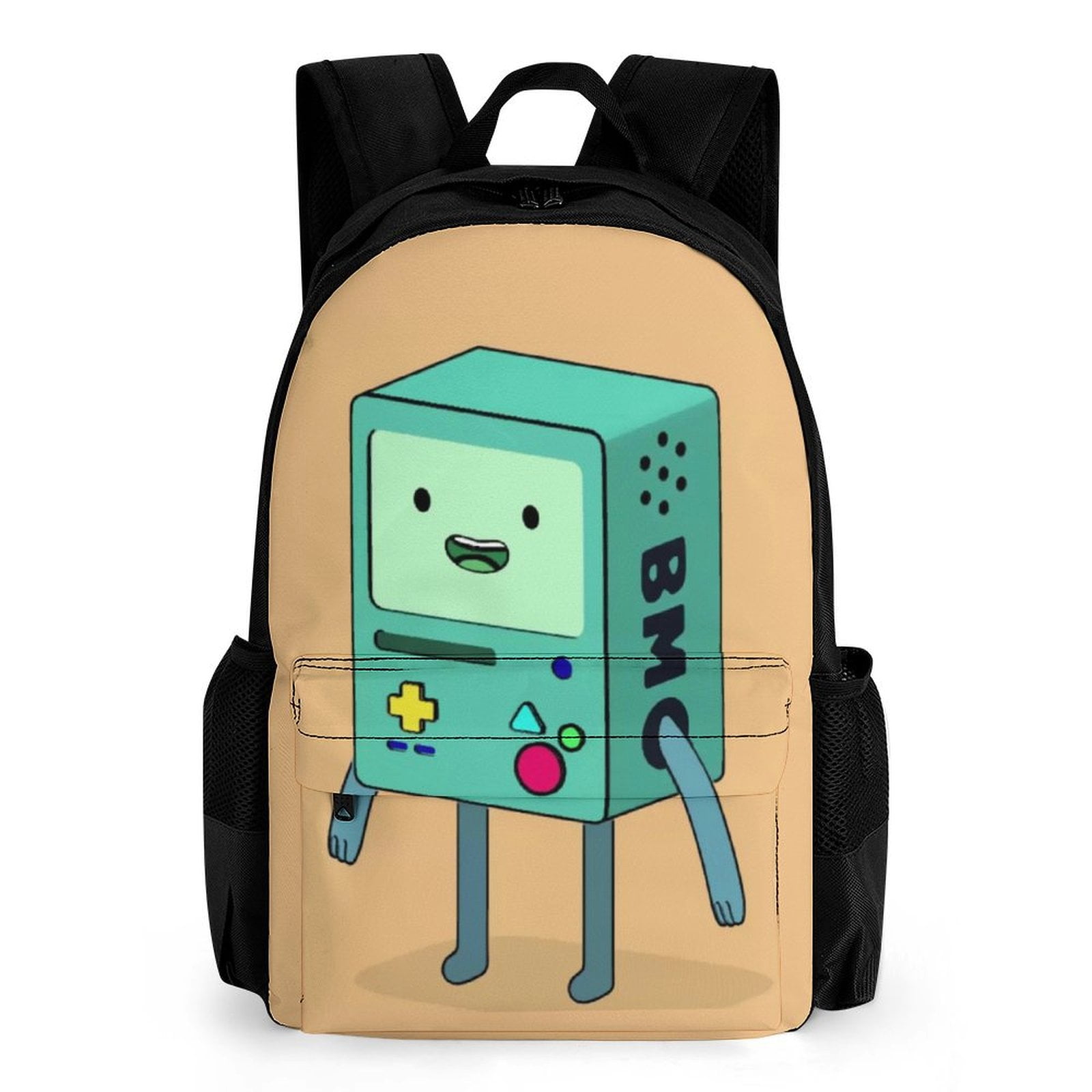 Robot Adventure Time Backpack Laptop Bag Student Satchel Schoolbag ...