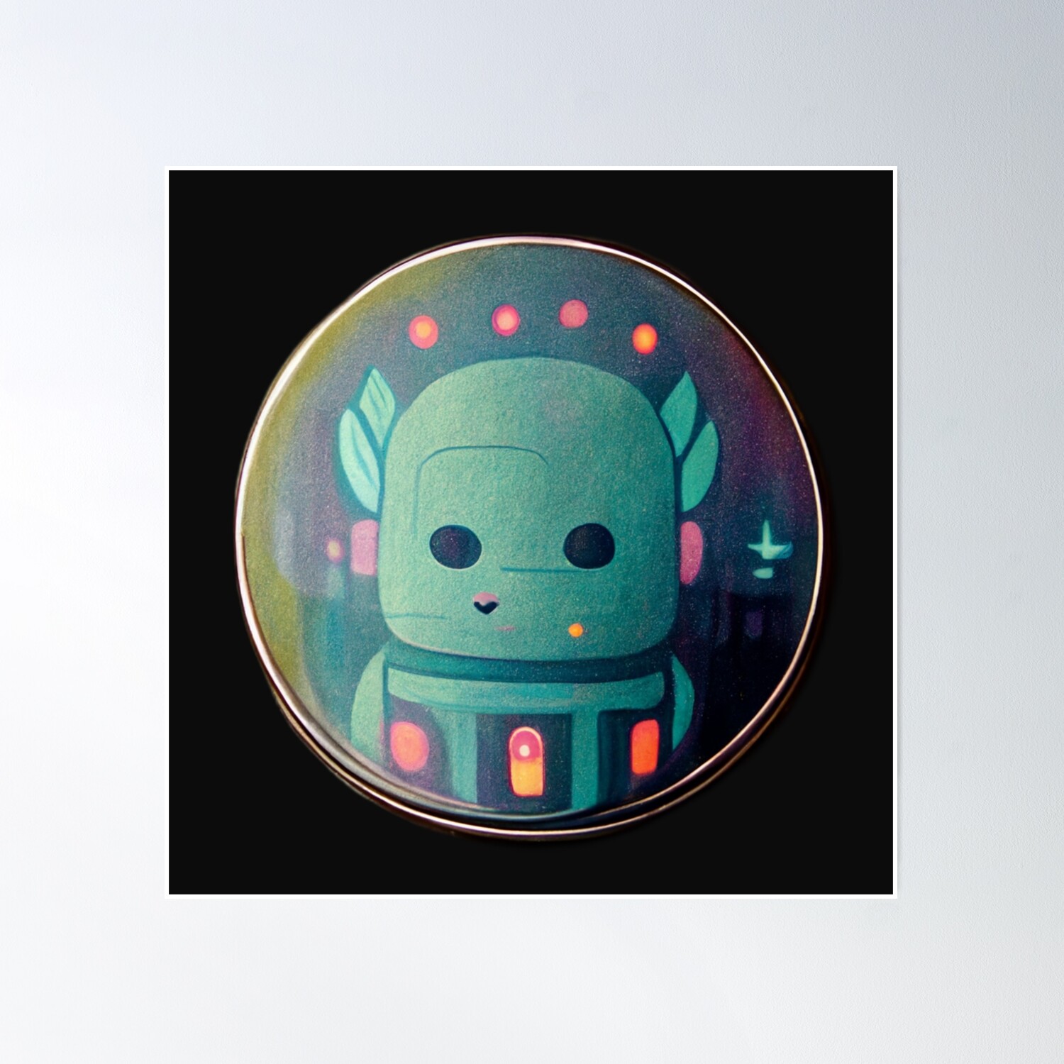 Robot Caesar Poster Wall Art, Modern Wall Decor, 16x16 UNFRAMED ...