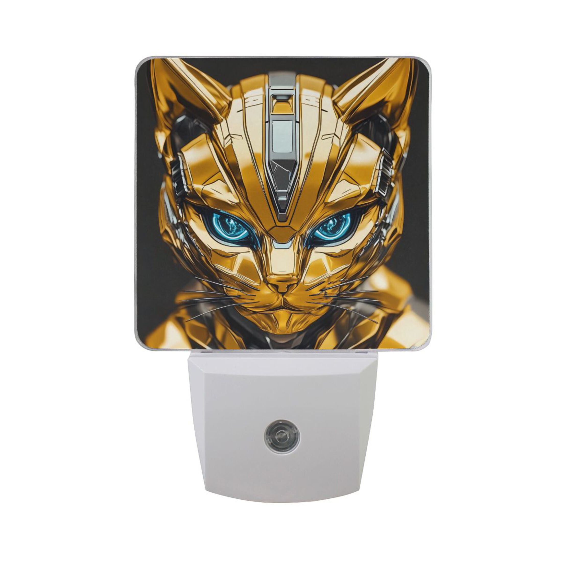 Robot Cat Head Night Light 2 Pack LED Nightlight Plug into Wall Dusk to ...