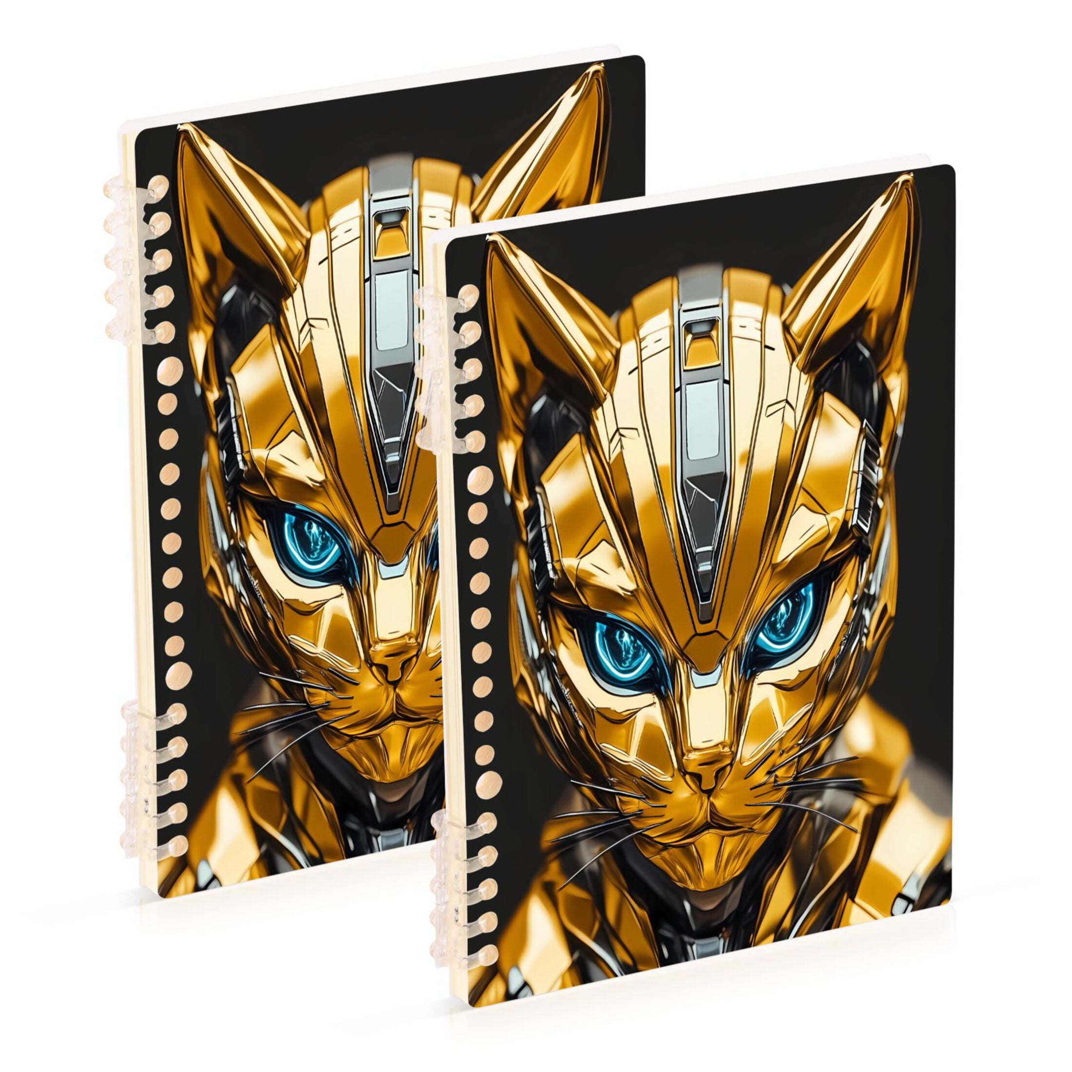 Robot Cat Head Notebooks 2 Pcs 1-subject Journal 60 Sheets A5 College ...