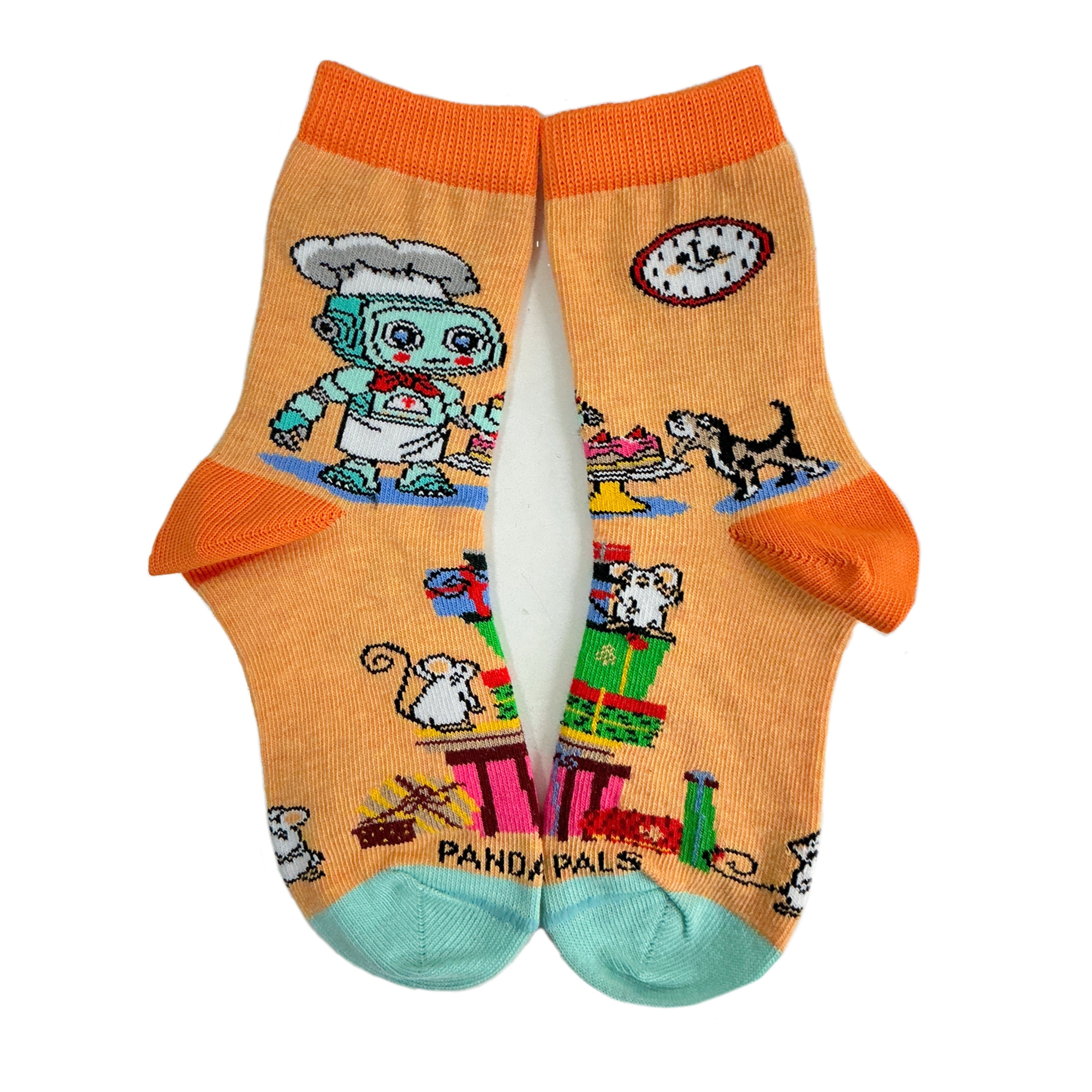 Robot Chef Socks from the Sock Panda (Ages 3-7) Size: Medium (Age 5-7 ...