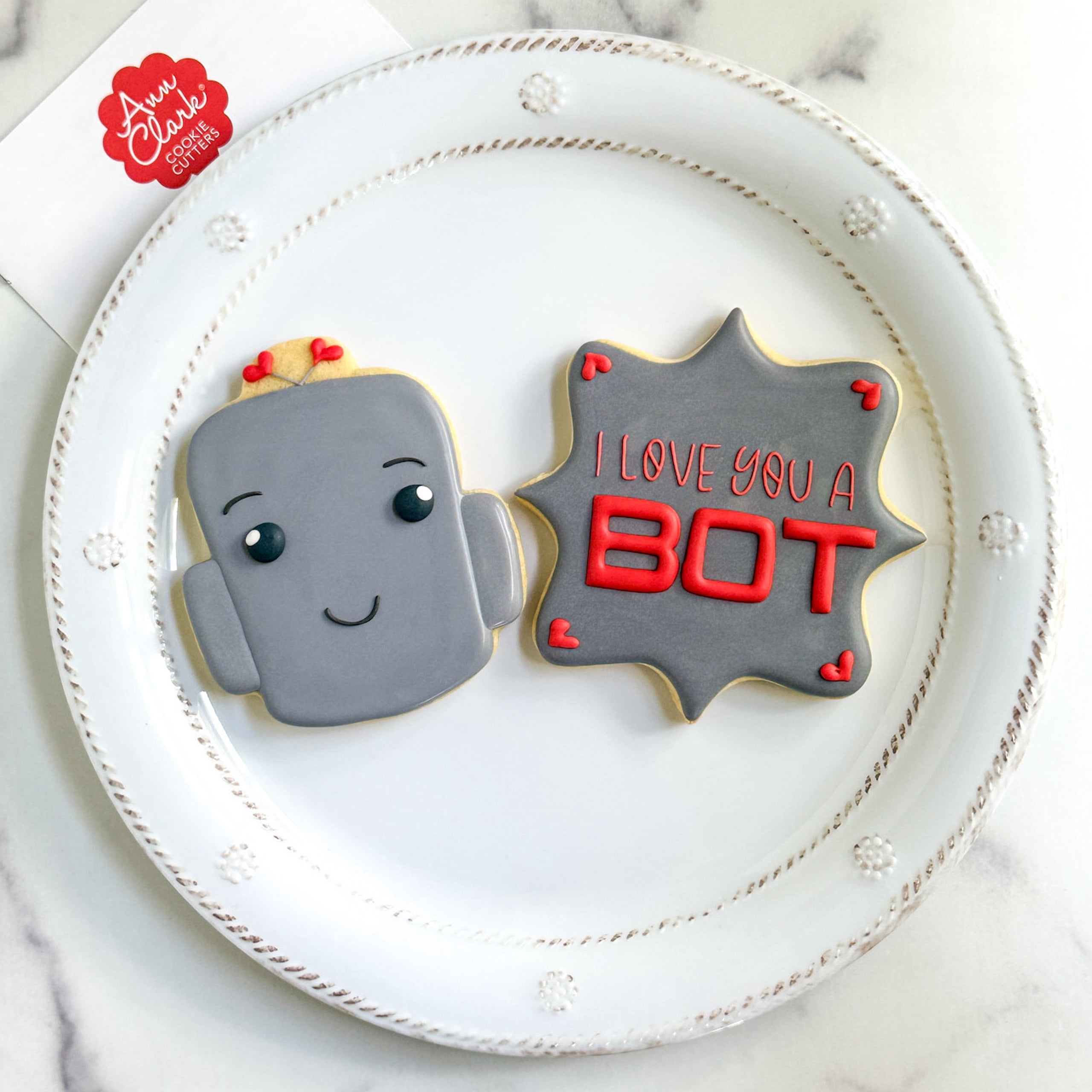 Robot Cookie Cutters 2-Pc. Set Made in the USA by Ann Clark, Square ...