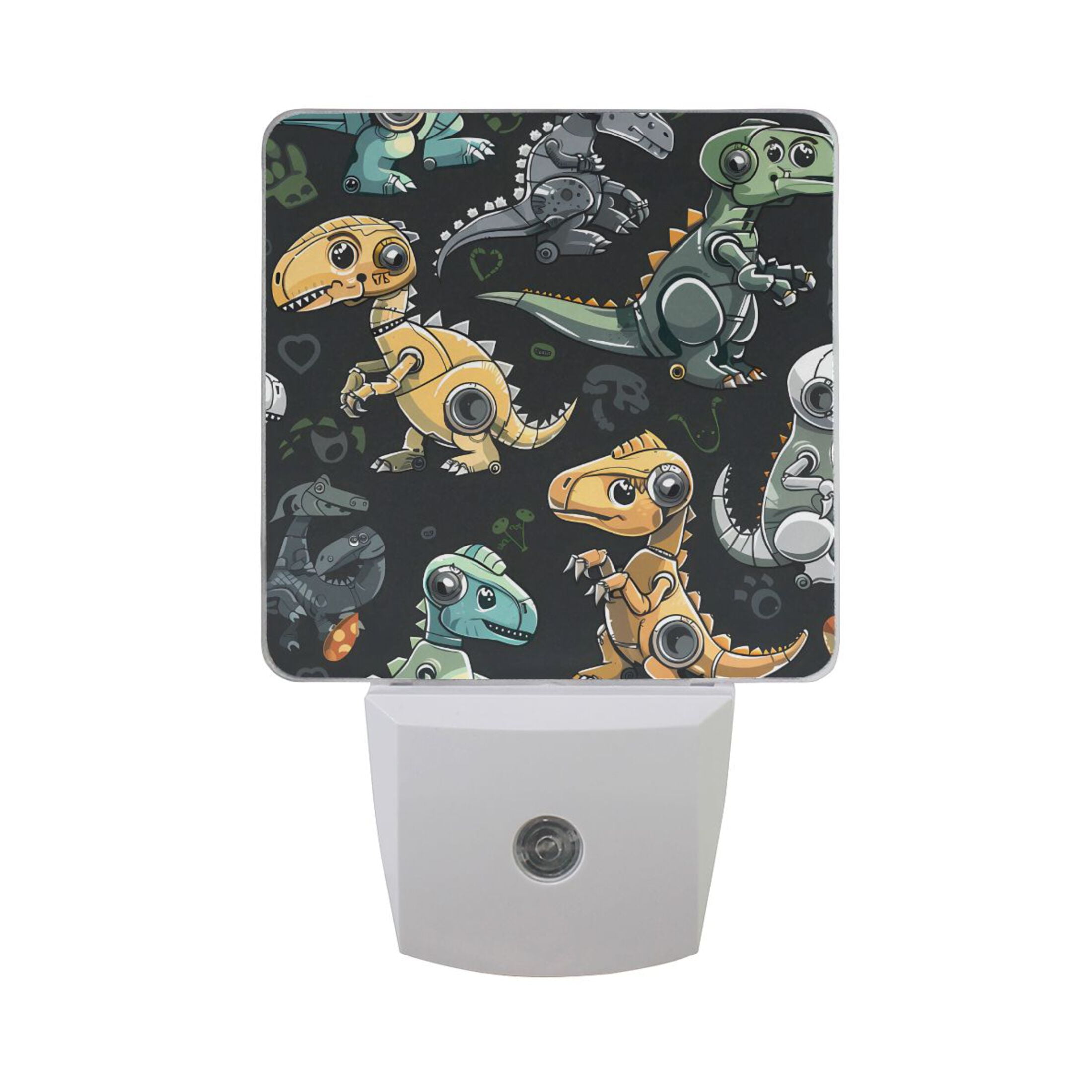 Robot Dinosaur Night Light 2 Pack LED Nightlight Plug into Wall Dusk to ...
