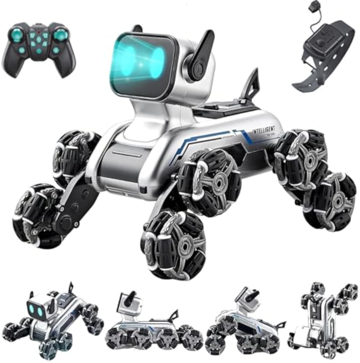 Robot Dog, Remote Control Dog Stunt RC Cars, Robot Dog Toy with Music ...
