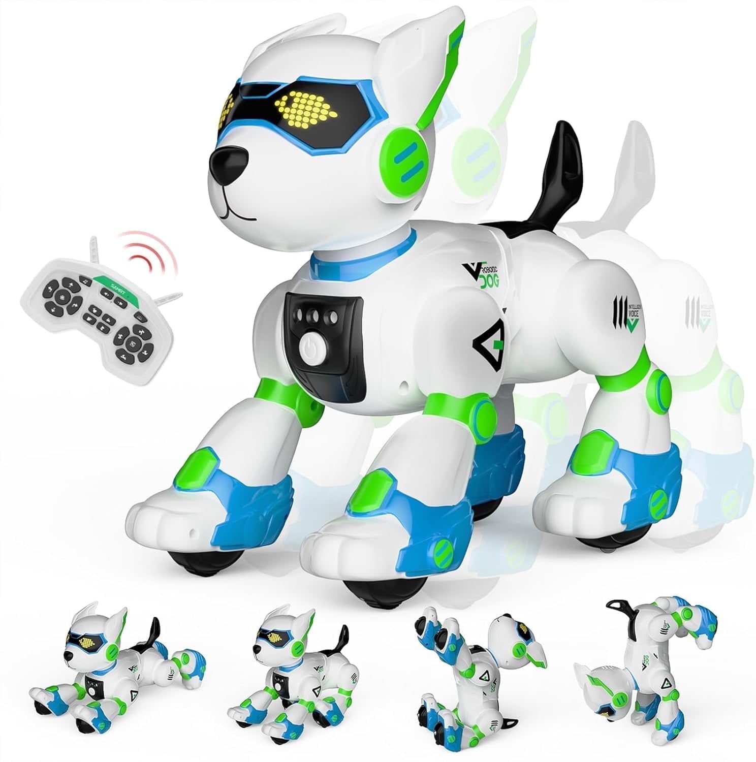 Robot Dog Toys for Kids, Remote Control Robotic Pet, Smart Programmable ...