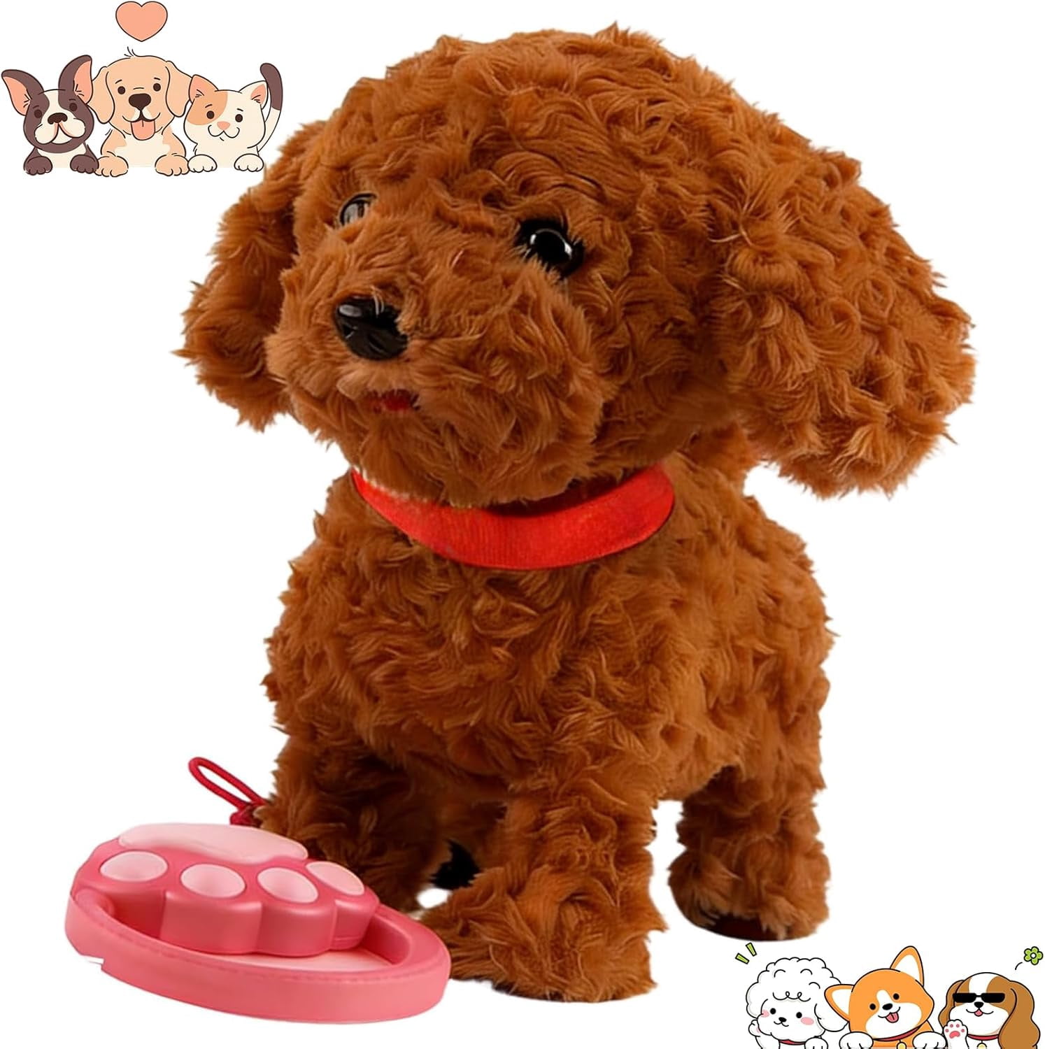 Robot Dogs Realistic, Interactive Walking Plush Puppy Toy Dog with ...