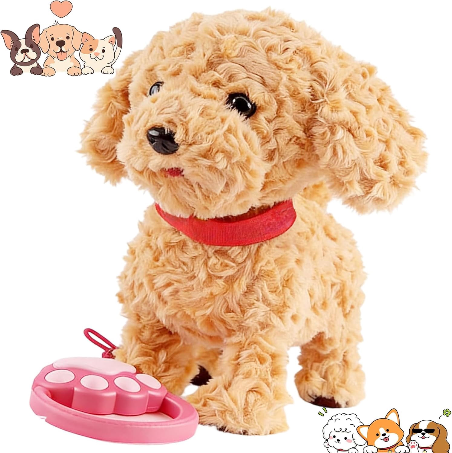 Robot Dogs Realistic, Interactive Walking Plush Puppy Toy Dog with ...