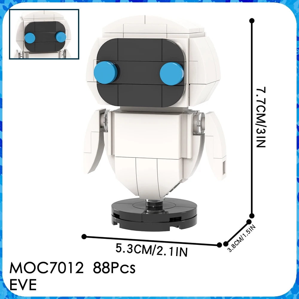 Robot EVE WALL M.O Brick MOC Love Sci-Fi Movie Figure Compatible ...